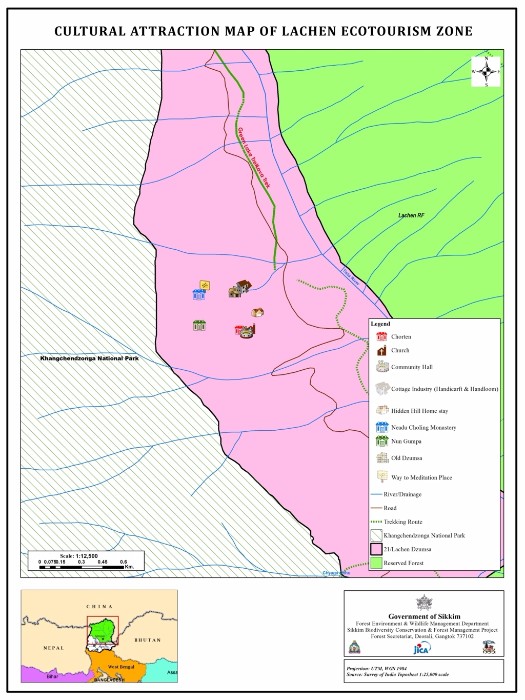 Map Lachen | Incredible India